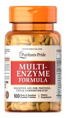 Puritan's Pride Multi Enzyme Formula - 100 Tablets | Five Solas Farm